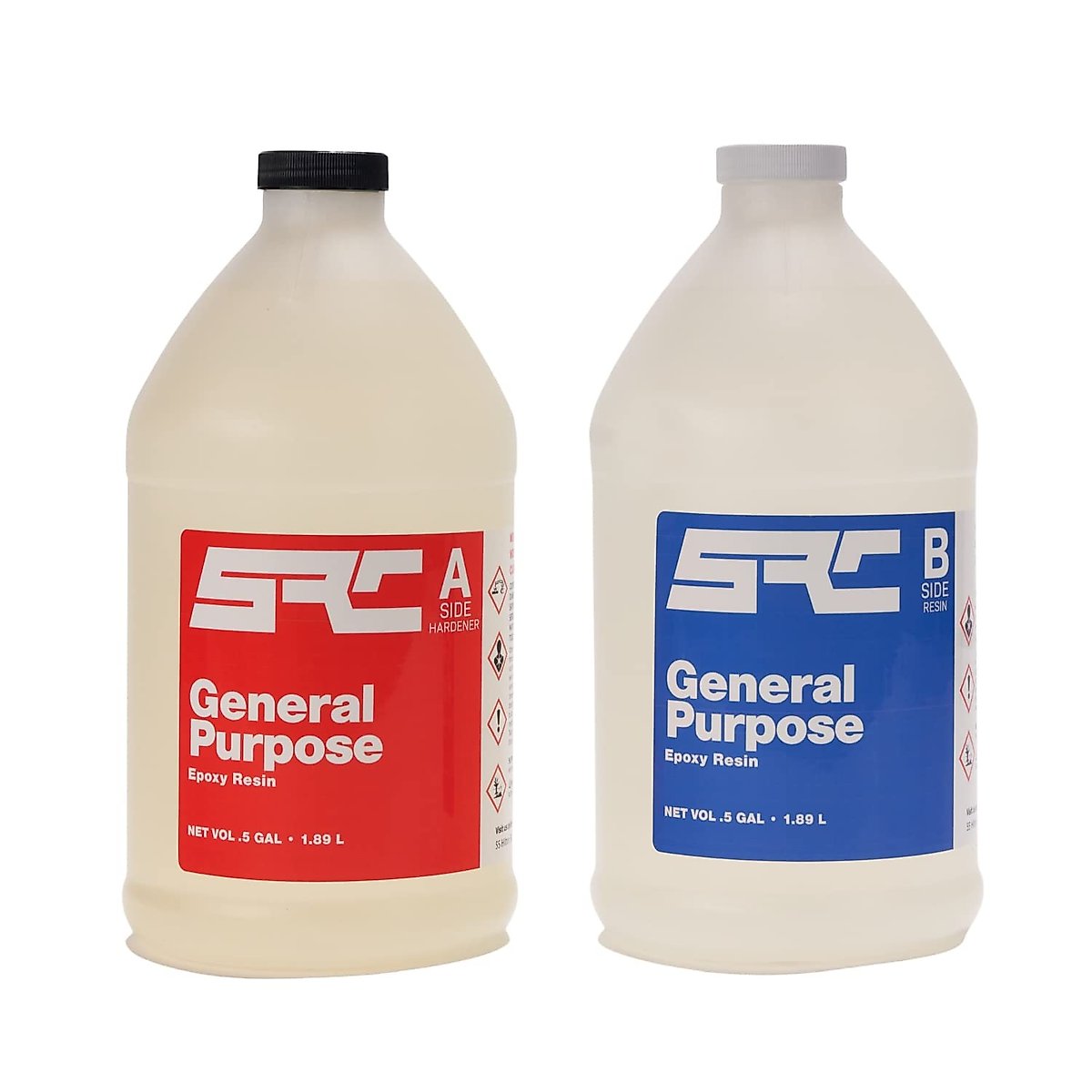 SPRESIN Clear 2 Part Epoxy Resin Kit for General Purpose, Tabletops, Wood Countertops, Encapsulation, Self-Leveling, Water Resistant, Impact Resistant - 1 Gal (0.5-Gal Part A + 0.5-Gal Part B)