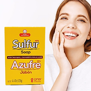 Grisi Sulfur Soap for Acne - 4.4 ounce (Pack of 6)