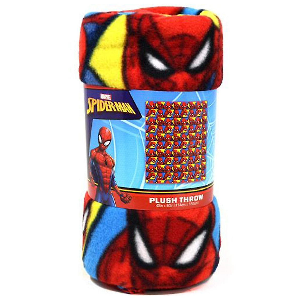 Spiderman Fleece Throw Blanket - Fun Superhero Fleece Throw Blanket for Girls & Boys, Soft & Cozy Plush Lightweight Fabric Bed Cover, Cool Bedroom Decor, Kids Throw Blanket - Size 45”x 60”