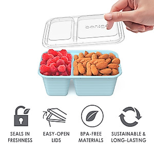 Bentgo® Prep 60-Piece Variety Meal Prep Kit - Reusable Food Containers 1-Compartment Trays, Prep Bowls, & Snack Boxes for Healthy Eating - Microwave, Freezer, & Dishwasher Safe (Floral Pastels)