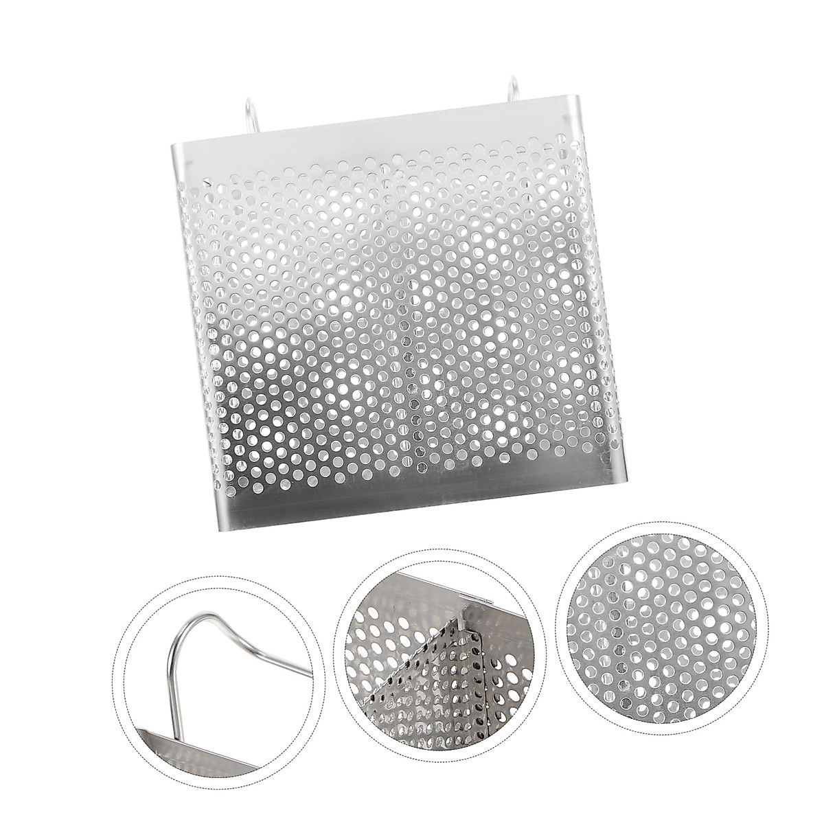 HANABASS Compartment Draining Square or Holder Stainless Dishwasher Compartments- Mesh Chopstick Hook Countertop Restaurant Fork Utensils for Rack- Steel Home Holderhanging with Organizer