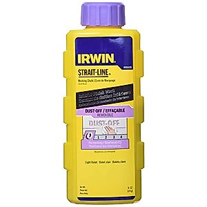 IRWIN Tools STRAIT-LINE Dust-Off Marking Chalk, 6-ounce (4935426) , Purple