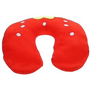 Healifty Napping Supplies Travel Neck Cushion Office Strawberry pp Cotton Pillow