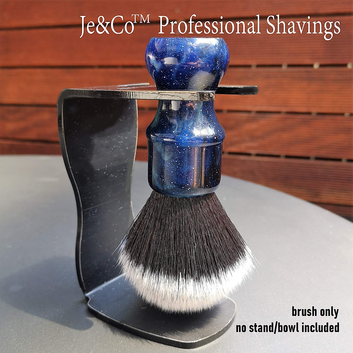Je&Co Luxury Synthetic Shaving Brush With Aesthetic Resin Handle, 24mm Extra Dense Knot