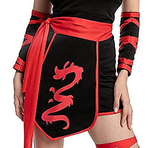 Spooktacular Creations Halloween Adult Women Ninja Costume Dress Up, Costume Party, Trick or Treating, Cosplay Party (Medium)