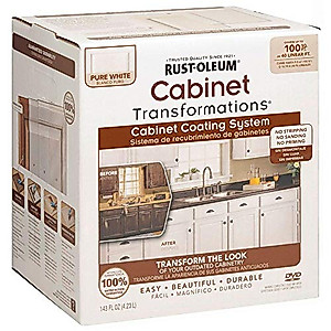 Rust-Oleum 298060 Transformations Cabinet Refinishing Kit, 143 Fl Oz (Pack of 1), Pure White