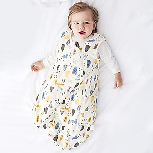 Duomiaomiao Baby Sleep Sack 24-36 Months 100% Cotton 2.5 TOG Winter Baby Wearable Blanket, Warm Quilted Comfy Toddler Sleeping Sack