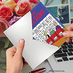 NobleWorks - 1 Funny Happy Birthday Greeting Card – Old Age Humor Notecard for Men, Women, Dad, Uncle, Brother or Friend - Senior Game Show 6291Z