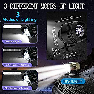 Headlights for Shoes,2Pcs Croc Headlights for Croc,Croc Lights LED Clip On for Clogs IPX6 Waterproof, Shoes Lights Charms for Dog Walking,Handy Camping,Croc Charms Suitable for Adults Kids (Black)