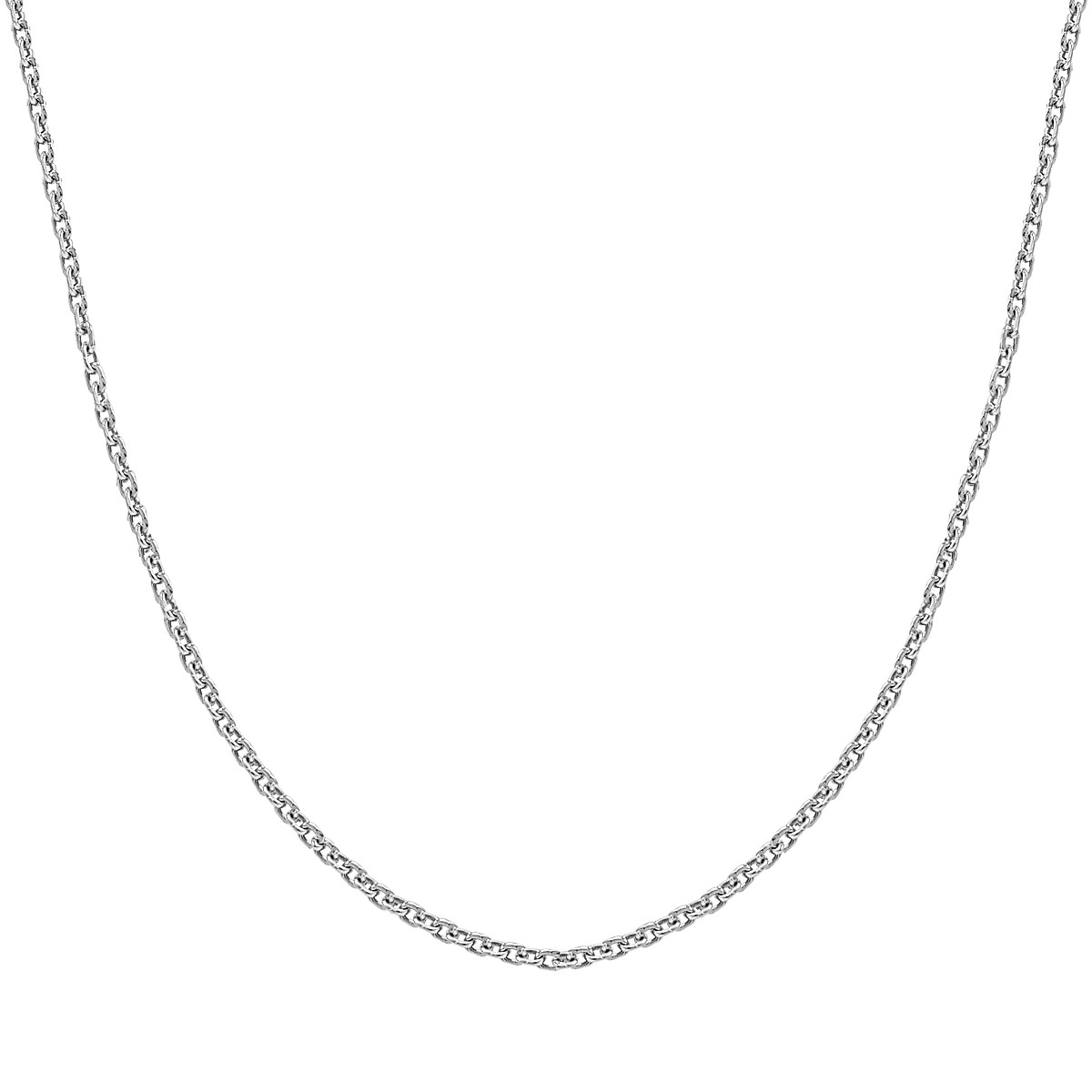 Honolulu Jewelry Company 925 Sterling Silver 1mm Cable Chain Necklace for Women Tarnish Resistant - Made in Italy (22 Inches)