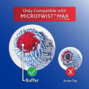 O-Cedar MicroTwist MAX Microfiber Twist Mop with 2 Extra Refills | Features Hands-Free Wringing | Extra Large 18-Inch Mop Head | Safe on All Floor Types,Red