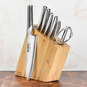 Global 8 Piece Knife Set with Bamboo Block