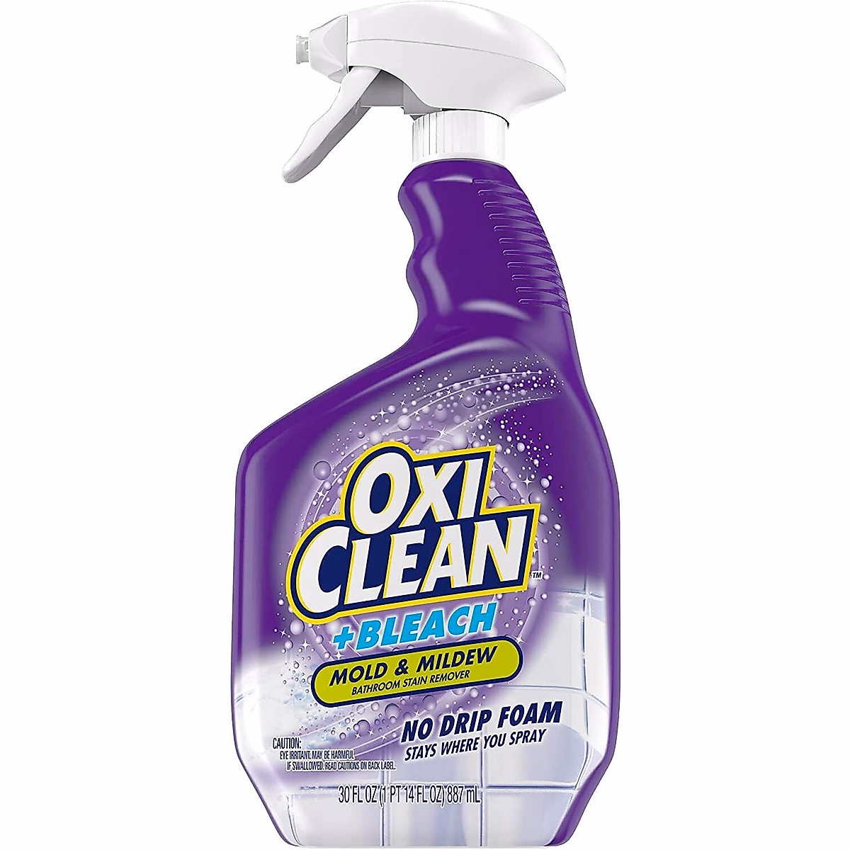 OxiClean plus Bleach, No Drip Foam, Mold & Mildew Bathroom Stain Remover 30 oz. (Pack of 4)