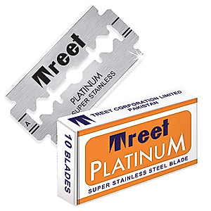 Treet Platinum Super Stainless Steel Double Edge Blade - 200 Blades