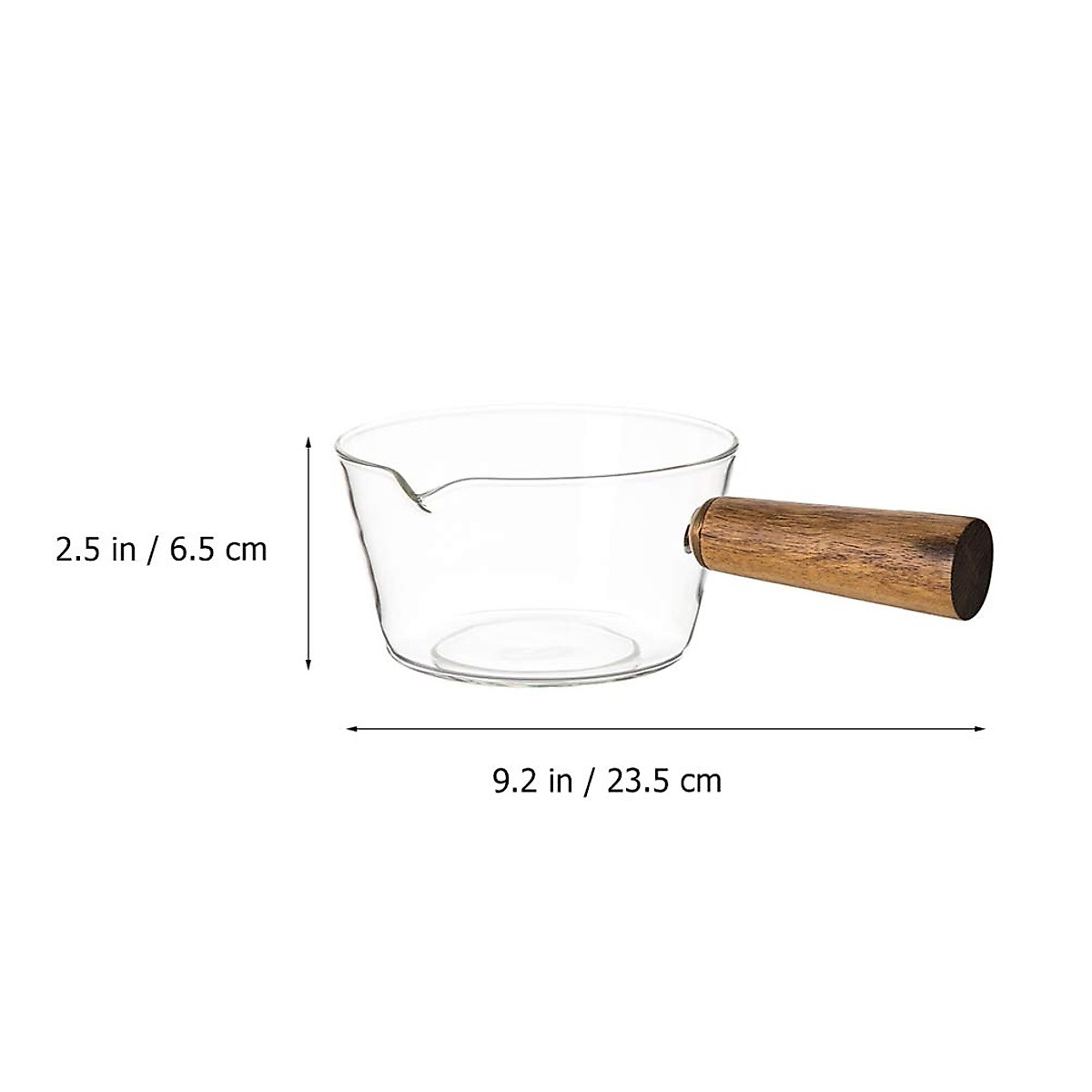 UPKOCH Clear Pot Glass Saucepan Stovetop Pot Cooking Transparent Saucepan with Handle Borosilicate Glass Non Stick Milk Butter Warmer Pot Minutes Noodles Bowl Sauce Pan