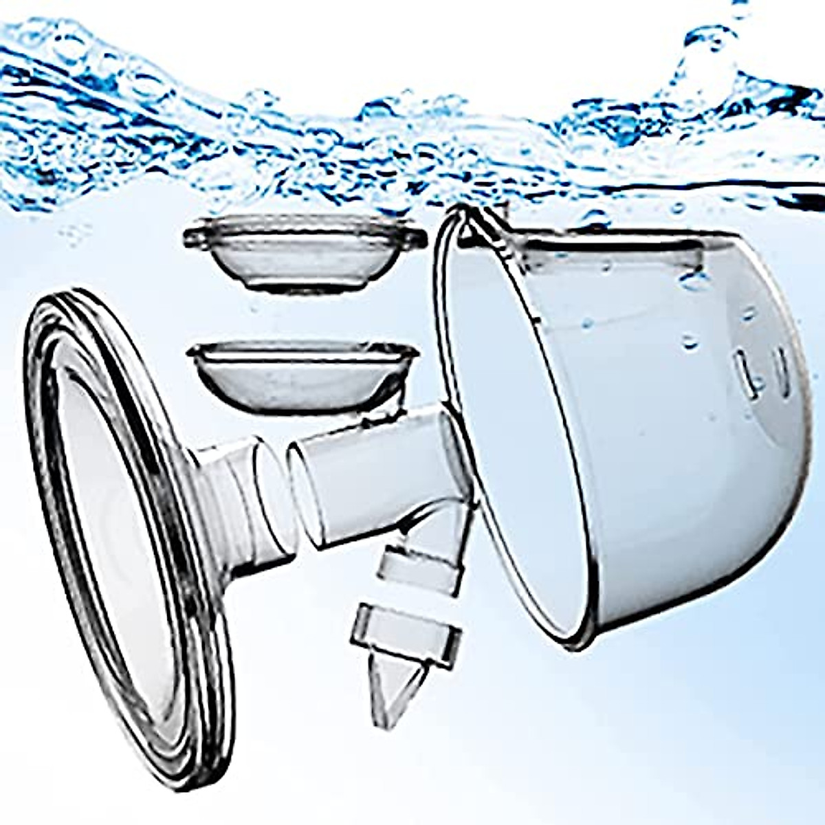 Mompmuir Duckbill Valves & Silicone Diaphragm Compatible with Momcozy / TSRETE / HAUTURE / PADRAM /LoveOfLive /OMFMF / S9 Pro/S10/S12 Parts Replace, Wearable Breast Pump Accessories (8 Piece Set)