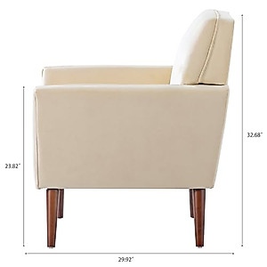 ATGHYURT 32" Wide Tufted Armchair Club Chairs Single Sofa Modern Accent Chairs Lazy Sofa Chair Comfy Lounge Chair Recliner Chair Upholstered Reading Chair for Living Room Bedroom Office