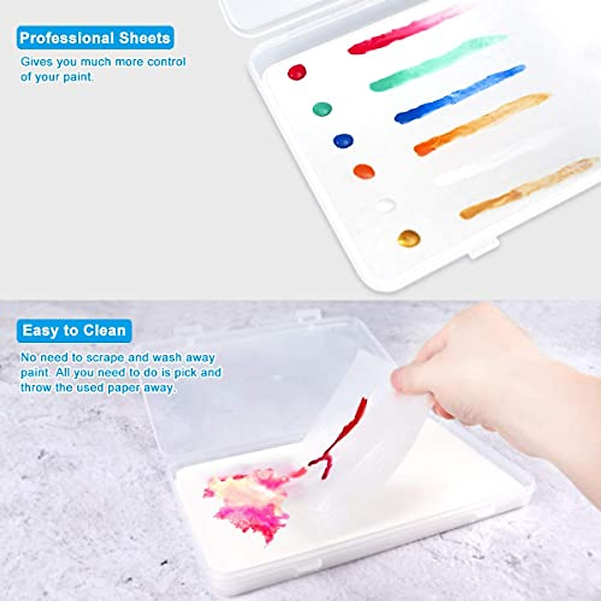 Jucoci Wet Palette Paint Palette for Acrylic Paints Miniatures Paint Pallet Pigment Palette Model Paint Keeps Your Paint Wet for Longer