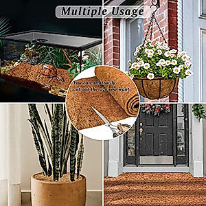 2 Pack No Slip Ice and Snow Carpet- 16 × 118 inches Natural Coconut Fiber Carpet Mat Walking Safety, Winter Walkway Carpet Runner for Front Door Hallway Stairs, Outdoor Patio Porch Garden