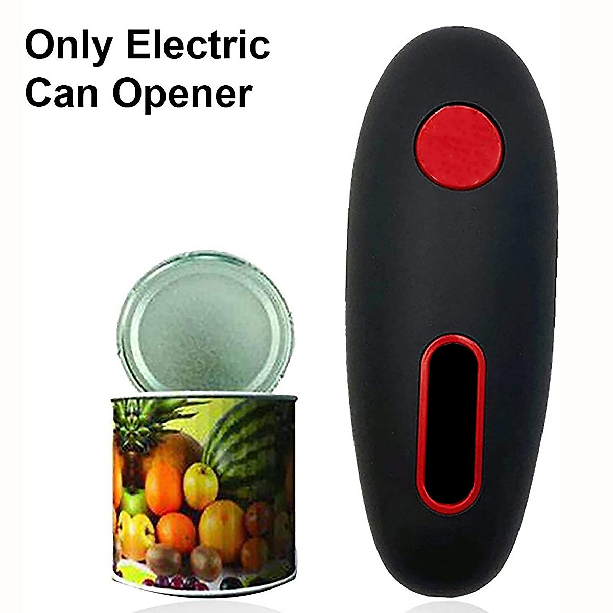 Auto Electric Can Opener, One Touch Electric Can Opener with Smooth Edge, Kitchen Gadget Automatic Can Opener for Seniors with Arthritis, Food-Safe, Battery Operated