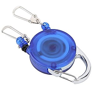 minifinker Fly Fishing Accessory, Fly Fishing Tool Retractor Retractable Steel Wire Retractor Adjustable Nylon Portable for Fishing Hiking, Camping