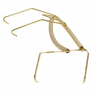 Bettomshin 5PCS Plate Hanger 12.01" W Type Stainless Steel Plate Hangers Invisible Wall Hooks for Walls Compatible Decorative Plates Hooks Dish Diaplay Holder Golden