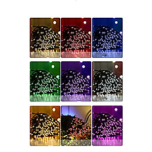 Solar String Lights, 400 LED 144ft July 4th Lights String, Outdoor String Lights, Independence Day Lights String 8 Modes Waterproof Outdoor Decor for Home Party Garden Patio Yard Holidday Lawn R/W/B