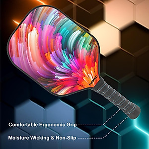 TIAPAD Pickleball Paddles Set of 2/4, USAPA Approved Pickleball Rackets Set, Grip Tapes, Pickle Balls Portable Pickleball Bag Fiberglass Lightweight Pickle Ball Paddle (Light Color - 4balls)