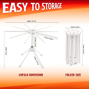 GOZIHA Kitchen Pasta Drying Rack | Make Homemade Fresh Pasta | Household Noodle Dryer Rack Hanging for Home Use | Spaghetti Drying Rack Noodle Stand | Easy Storage and Quick Set-Up (White)