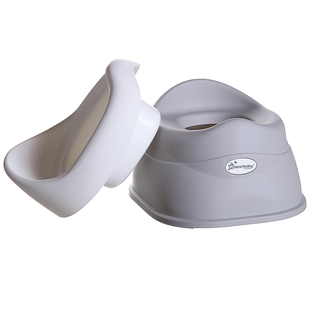 Dreambaby EZY-Potty Toilet Trainer Seat - with Splash Guard & Removable Bowl - Grey - Model L695