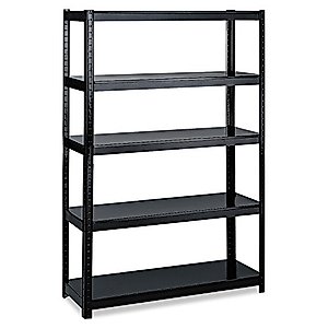 Safco 5244Bl Boltless Steel Shelving Five-Shelf 48W X 24D X 72H Black (Saf5244bl)