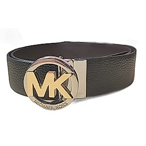 Michael Kors 29951804C Black/Brown Leather Two Tone Buckle Women's Reversible Belt (Medium)