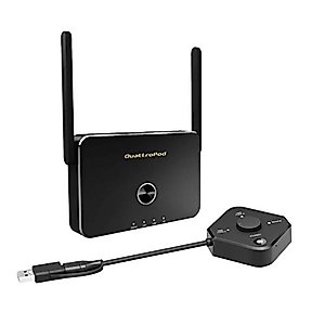 QuattroPod USB | 5G WiFi Wireless Presentation Facility USB A and USB C Transmitter & Receiver for Streaming 4K from Laptop, PC, Smartphone to HDTV/Projector [2022 OTA Update]