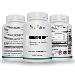 Biolor HungerUp™ - Appetite Stimulant (with No Artificial Fillers) - Effective Weight Gain Pills with Fenugreek Extract to Increase Appetite and Gain Weight