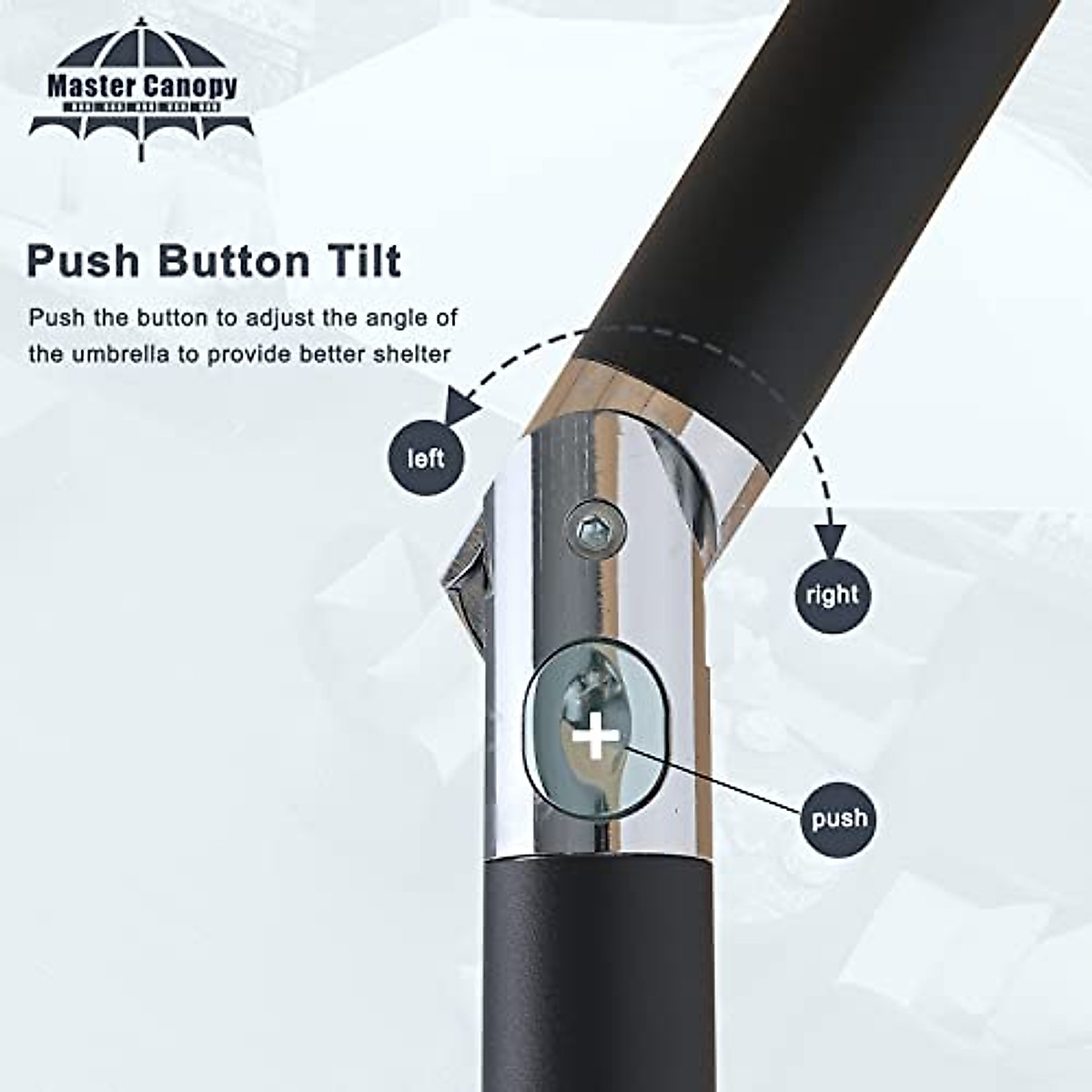 MASTERCANOPY Patio Umbrella for Outdoor Market Table -8 Ribs (9ft,Blue)