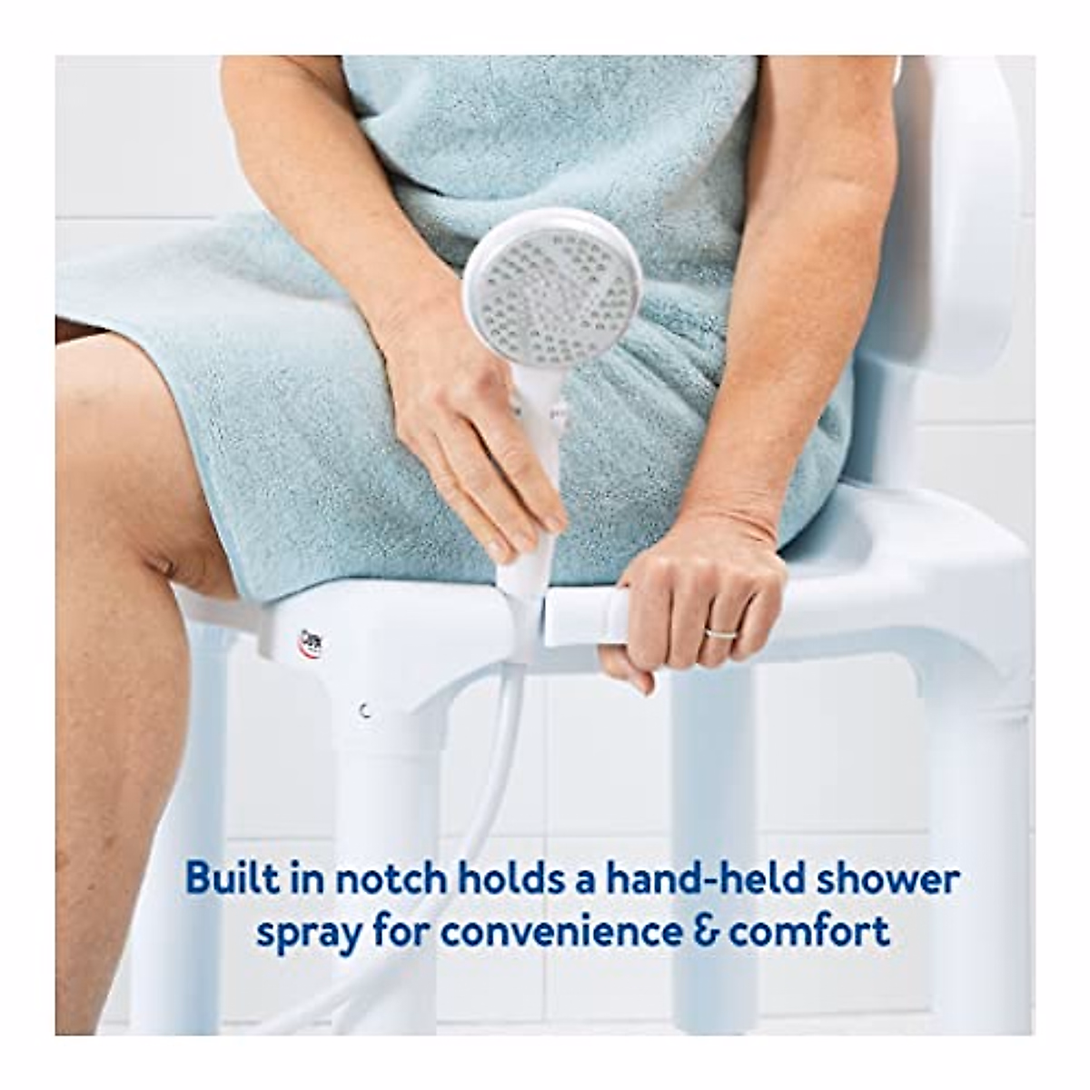 Carex Bath Seat And Shower Chair With Back For Seniors, Bath Chair For Elderly, Disabled, Handicap, and Injured Persons, Supports Up To 400lbs, Shower Seat For Inside Shower