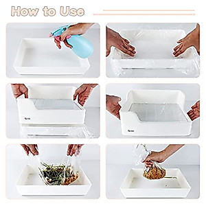 BNOSDM Bunny Litter Box with Grid Dwarf Rabbit Cage Potty Trainer Corner Toilet Small Animal Litter Pan Bedding Box Plastic Detachable Tray for Chinchillas Hedgehogs Ferret Guinea Pigs