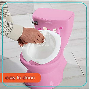 Summer My Size Potty Lights and Songs Transitions, Pink - Realistic Potty Training Toilet with Interactive Handle that Plays Music for Kids, Removable Potty Topper/Pot, Wipe Compartment, Splash Guard