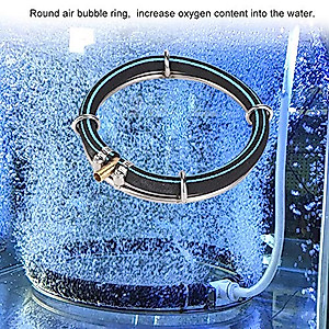 TOPINCN Aquarium Round Air Bubble Diffuser Ring Fish Pond Oxygenation Bubbler Aquarium Aerator Bubble Stone Aquarium Air Stone Disc for Aquarium and Fish Tank(15cm)