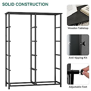 YITAHOME Storage Tower Unit with 8 Drawers - Fabric Dresser with Large Capacity, Organizer Unit for Bedroom, Living Room & Closets - Sturdy Steel Frame, Wooden Top & Easy Pull Fabric Bins (Graphite)