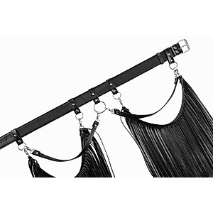 Ayliss Women Punk Waist Belt Long Tassel Fringe Fashion Dress Belt PU Leather Gothic Waistband Adjustable Rock Jeans Belts (Black)