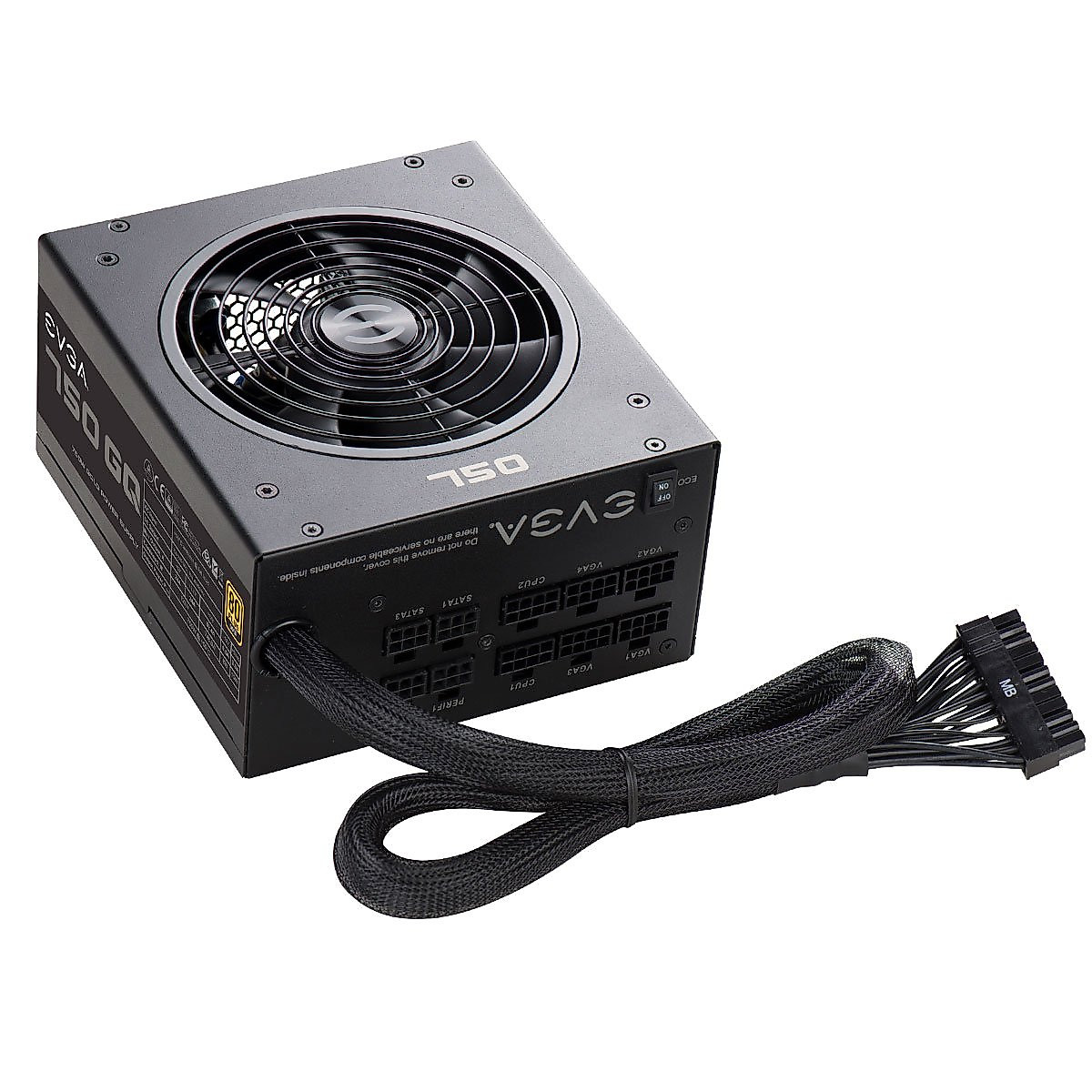 EVGA 210-GQ-0750-V1 750 GQ, 80+ GOLD 750W, Semi Modular, EVGA ECO Mode, 5 Year Warranty, Power Supply, Black