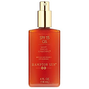 Hampton Sun SPF 15 Classic Sun Gel Ultra-Hydrating Luxury Sunscreen Gel Anti-Aging Antioxidant Blend of Jojoba Oil, Vitamin E + Aloe Vera Silky, Lightweight Finish Broad Spectrum UVA/UVB