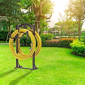 Skycarper Garden Hose Reel Holder Water Hose Hanger Organizer Stand,Bronze