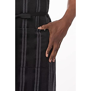 Chef Works Unisex Presidio Bib Apron, Black Gray, One Size