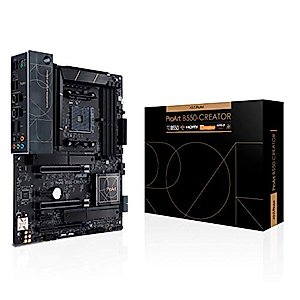 ASUS ProArt B550-Creator AMD (Ryzen 5000/3000) ATX content creator motherboard (Thunderbolt™ 4, dual M.2, PCIe 4.0, Dual 2.5 Gb Lan, DisplayPort/HDMI, USB 3.2 Gen 2 Type-A and Type-C, and RGB headers)