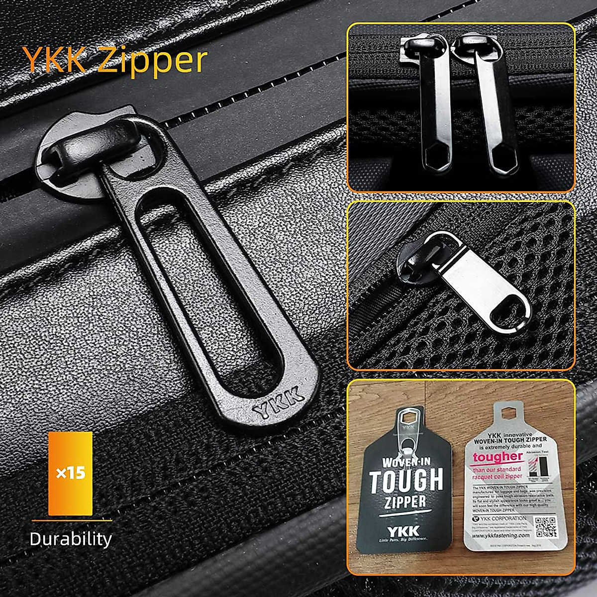 Anti-Theft Backpack,MARK RYDEN Business Waterproof Backpack For Men College Travel Flight with USB Port Charging ＆TSA Lock Fits For 15.6 Inch Laptop,Black