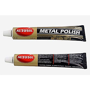 Autosol Metal Polish 3.33 Oz.(75ml) Copper Brass Alumium and More with Previous Polishing Cloth