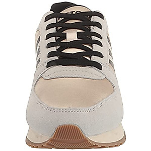 TRETORN womens Women's Lace-up Loyola Women s Lace Up Casual Fashion Sneakers Shoes with Classic Vintage Style, White/Taupe/Black, 6.5 US