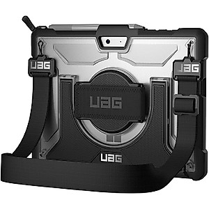 UAG Microsoft Surface Go 3 / Surface Go 2 Case [10.5-inch screen] with Hand Strap & Shoulder Strap Plasma, Ice & Microsoft Surface Go 3 / Surface Go 2 Tempered Glass Anti-Fingerprint & Scratch Resista
